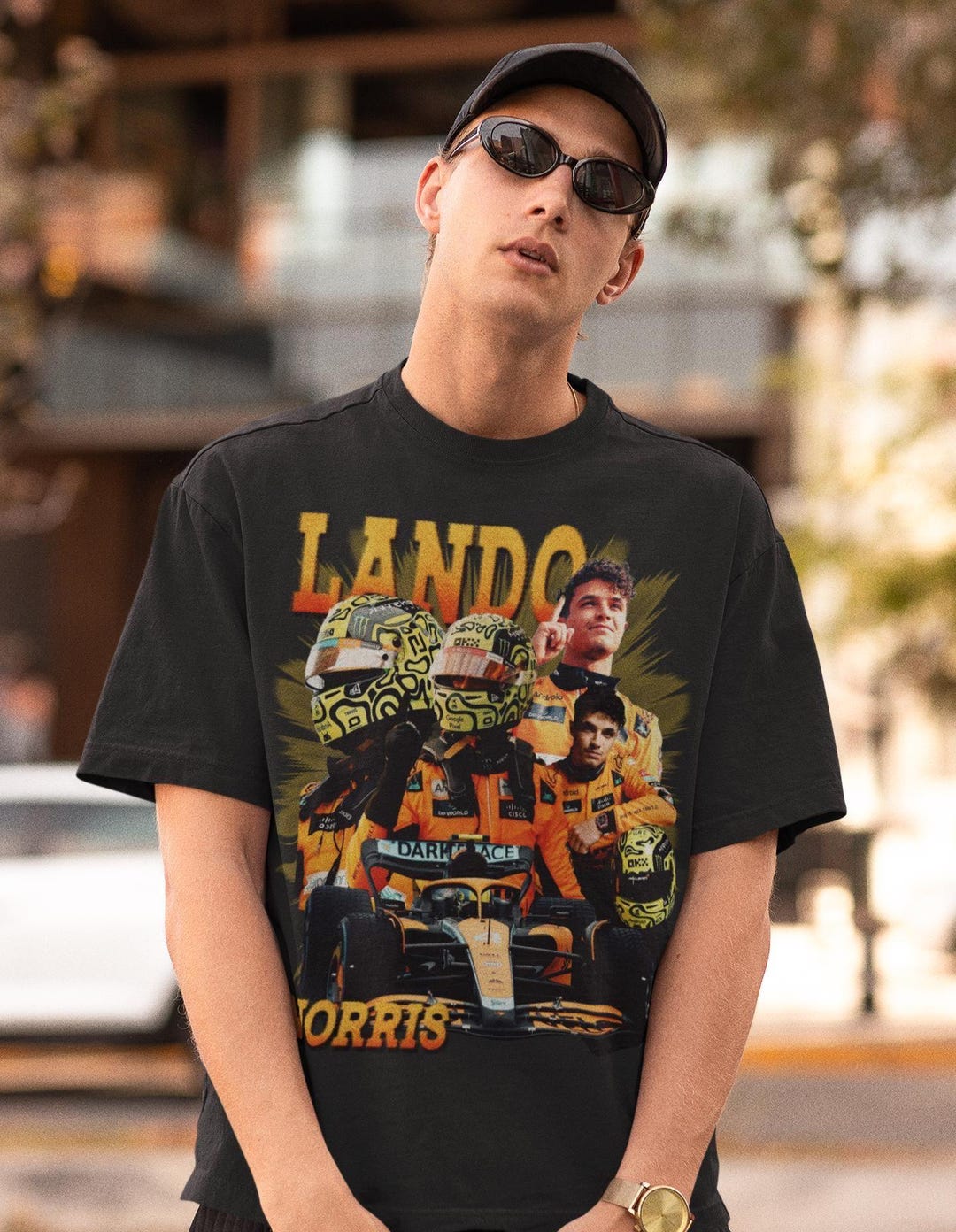 Retro Lando Norris T-shirt - Lando Norris F1 Merch,lando Norris Formula ...