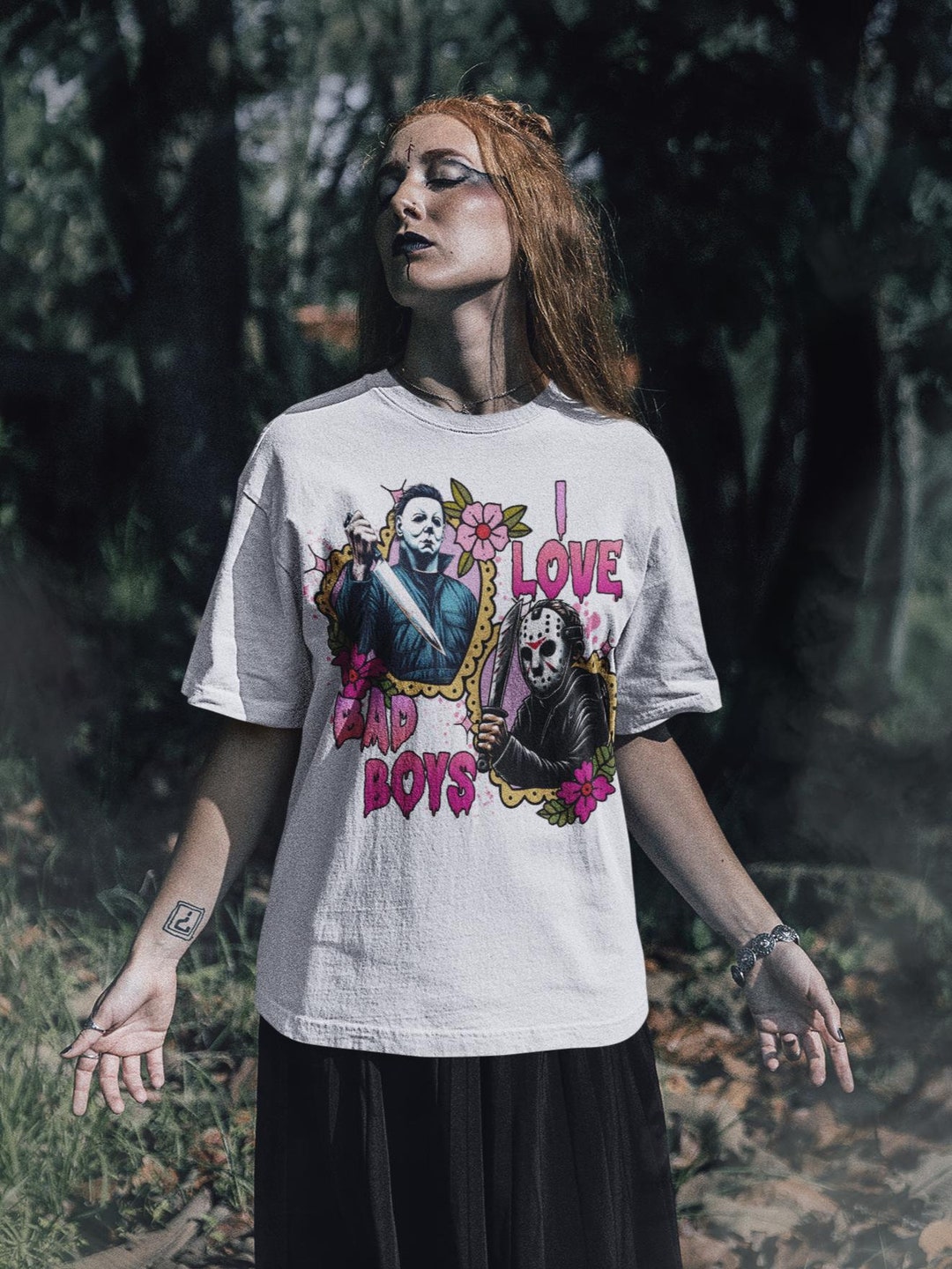 I Love Bad Boys Shirt - Michael Myers Shirt,jason Voorhees Shirt,80s ...