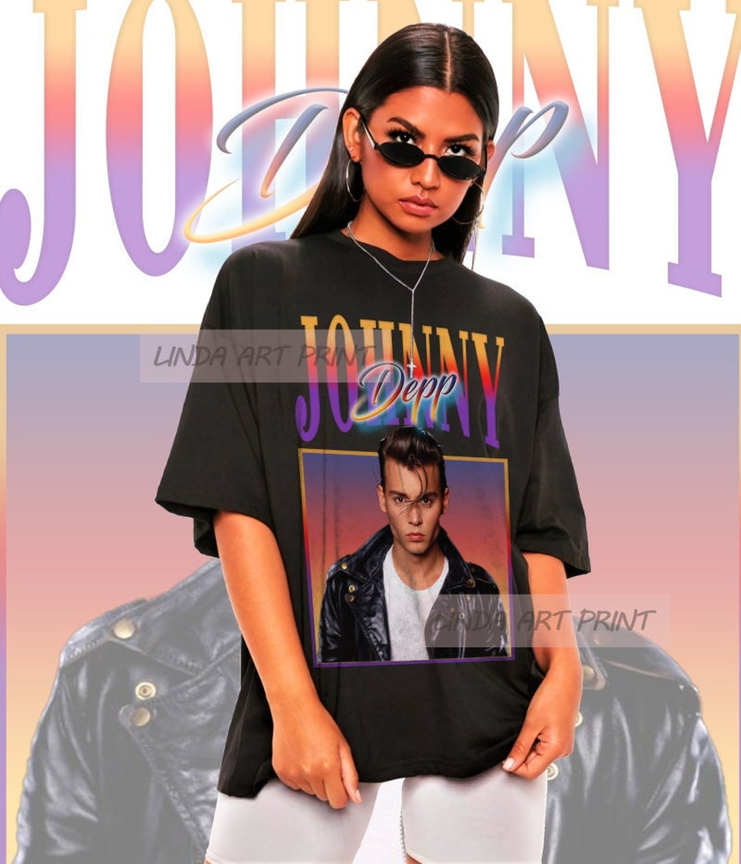 Retro Johnny Depp Shirt - Johnny Depp Tshirt,johnny Depp T-shirt,johnny ...