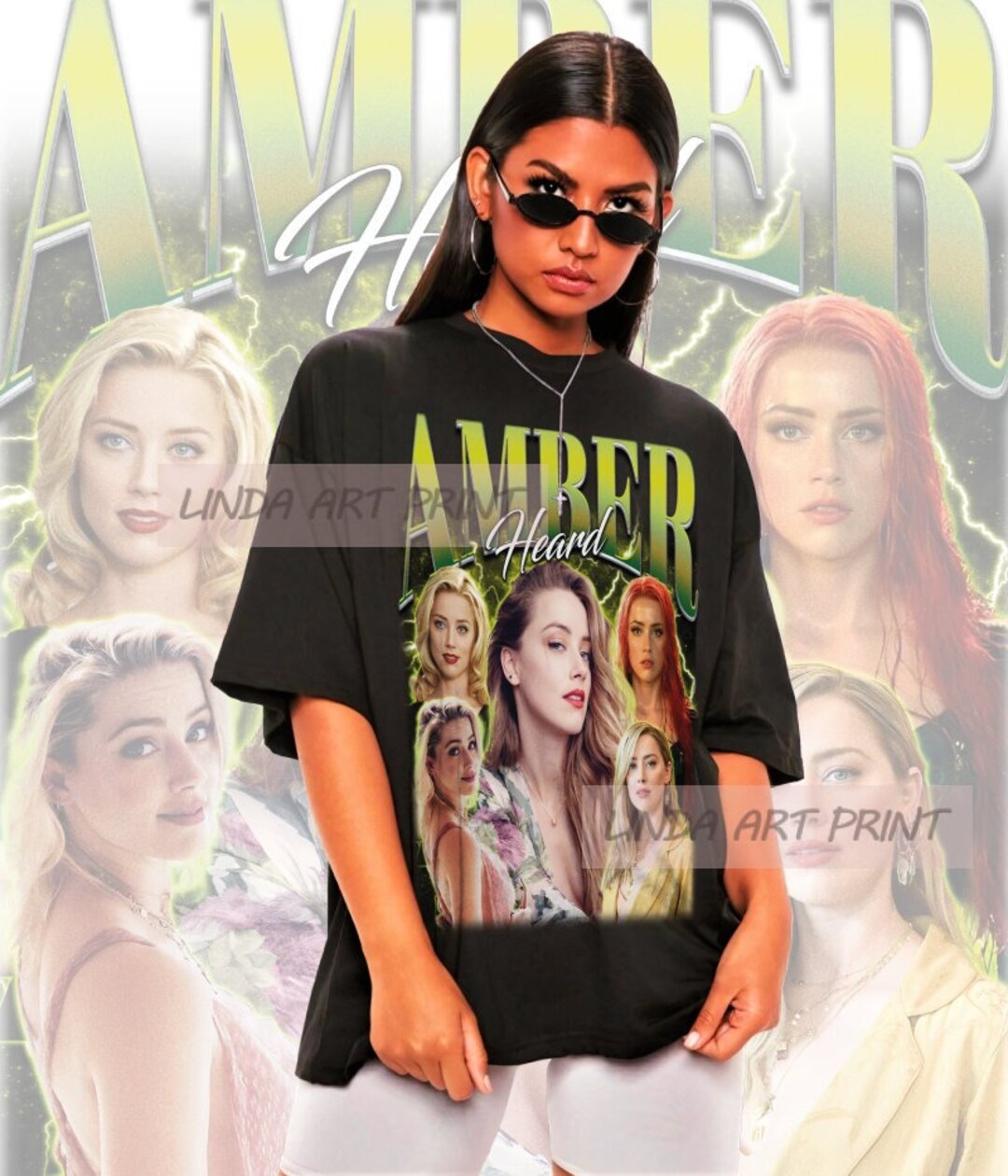 Retro Amber Heard Shirt - Amber Heard Tshirt,amber Heard T Shirt,amber ...