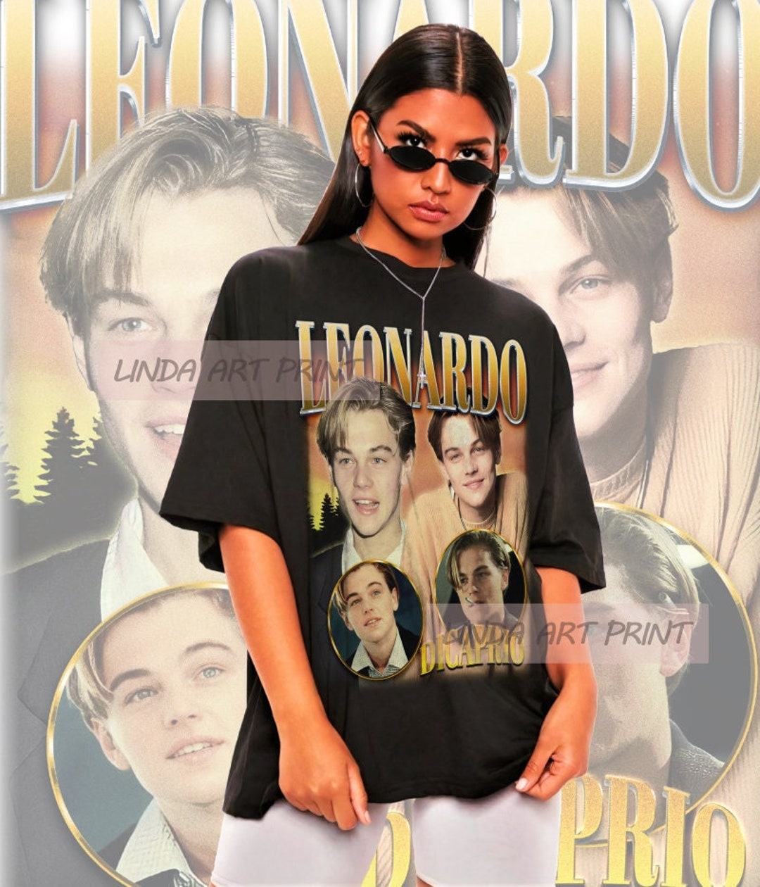 Retro Leonardo Dicaprio Shirt -leonardo Dicaprio T-shirt,leonardo ...
