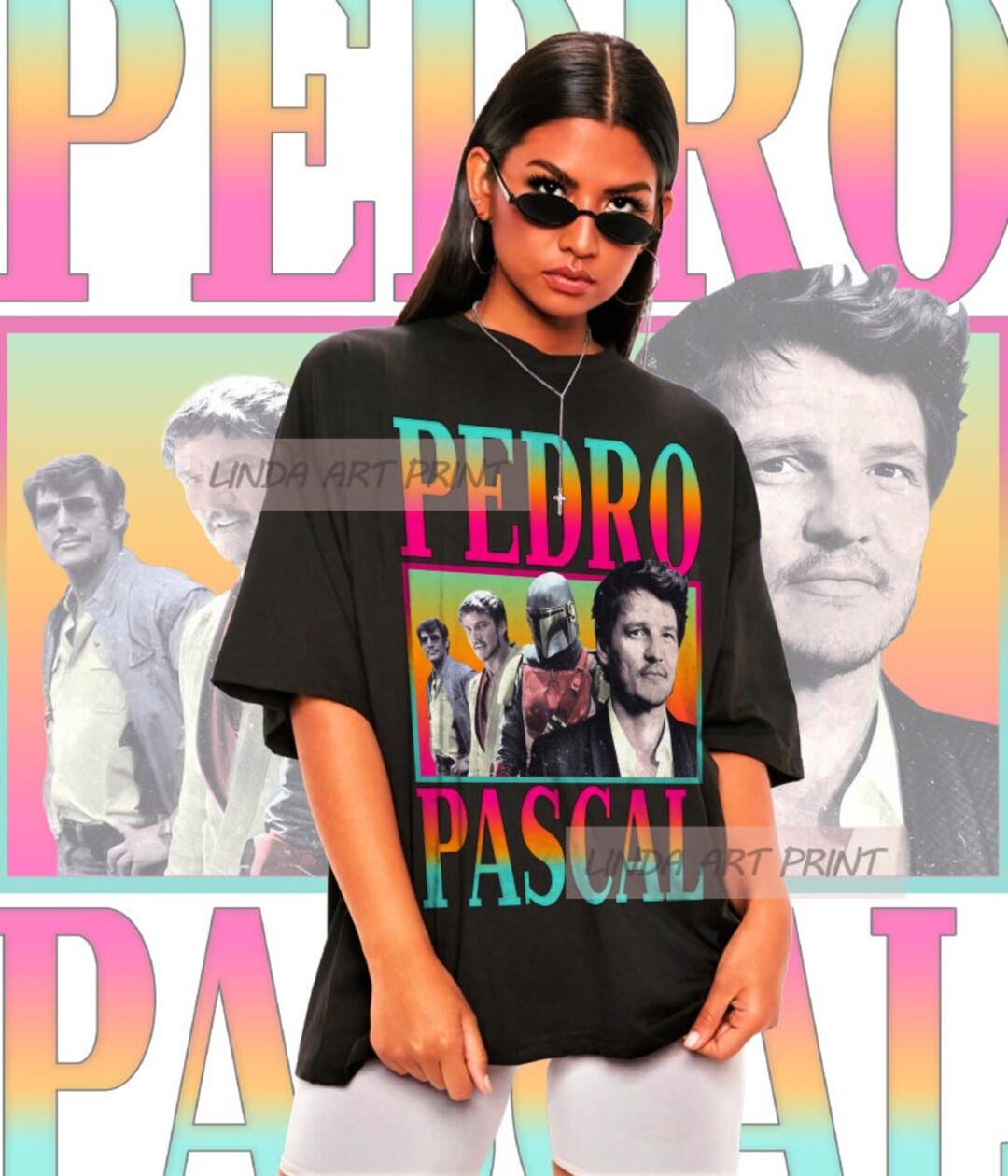 Retro Pedro Pascal Shirt - Pedro Pascal Crewneck,pedro Pascal ...