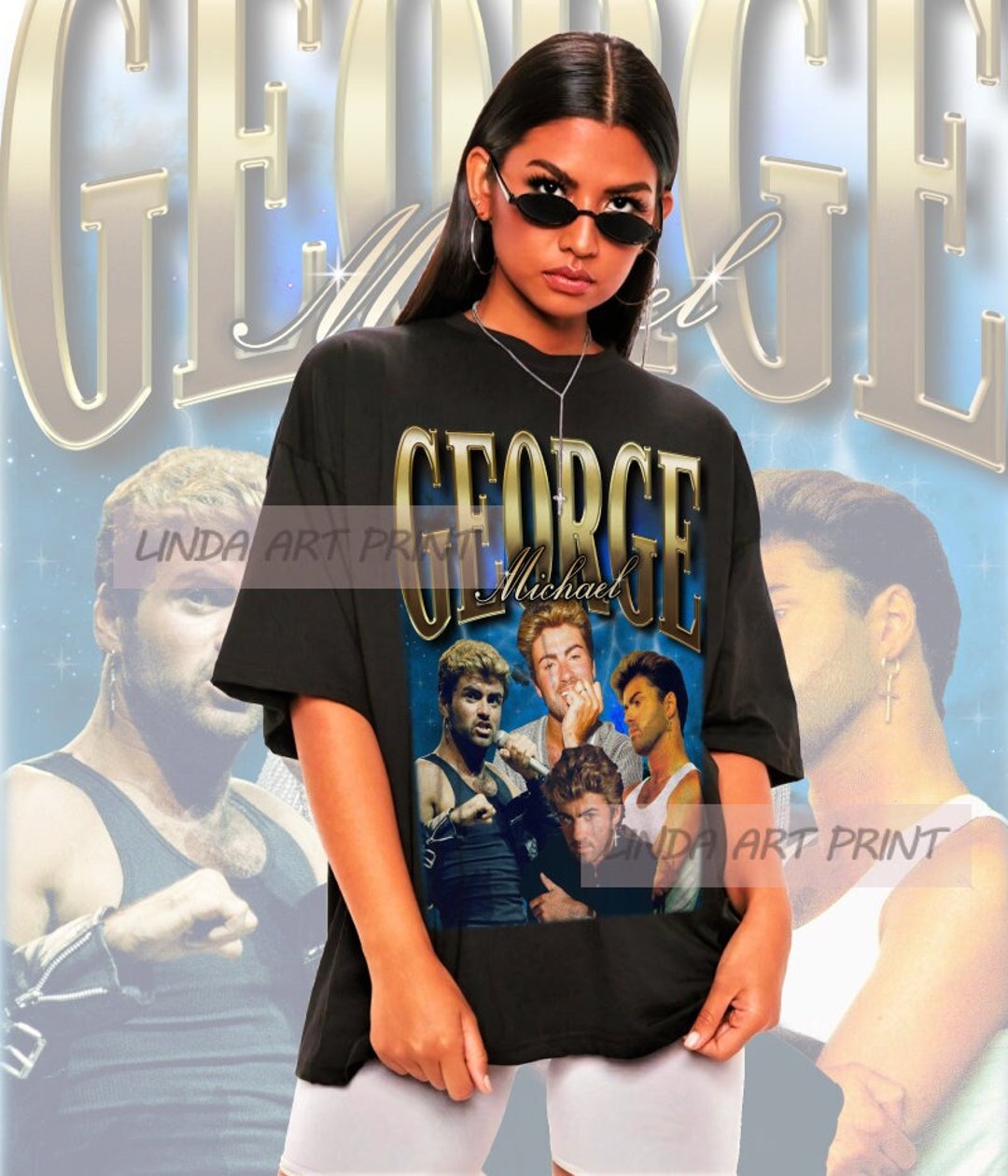 Retro George Michael Shirt -george Michael T-shirt,george Michael Tee ...
