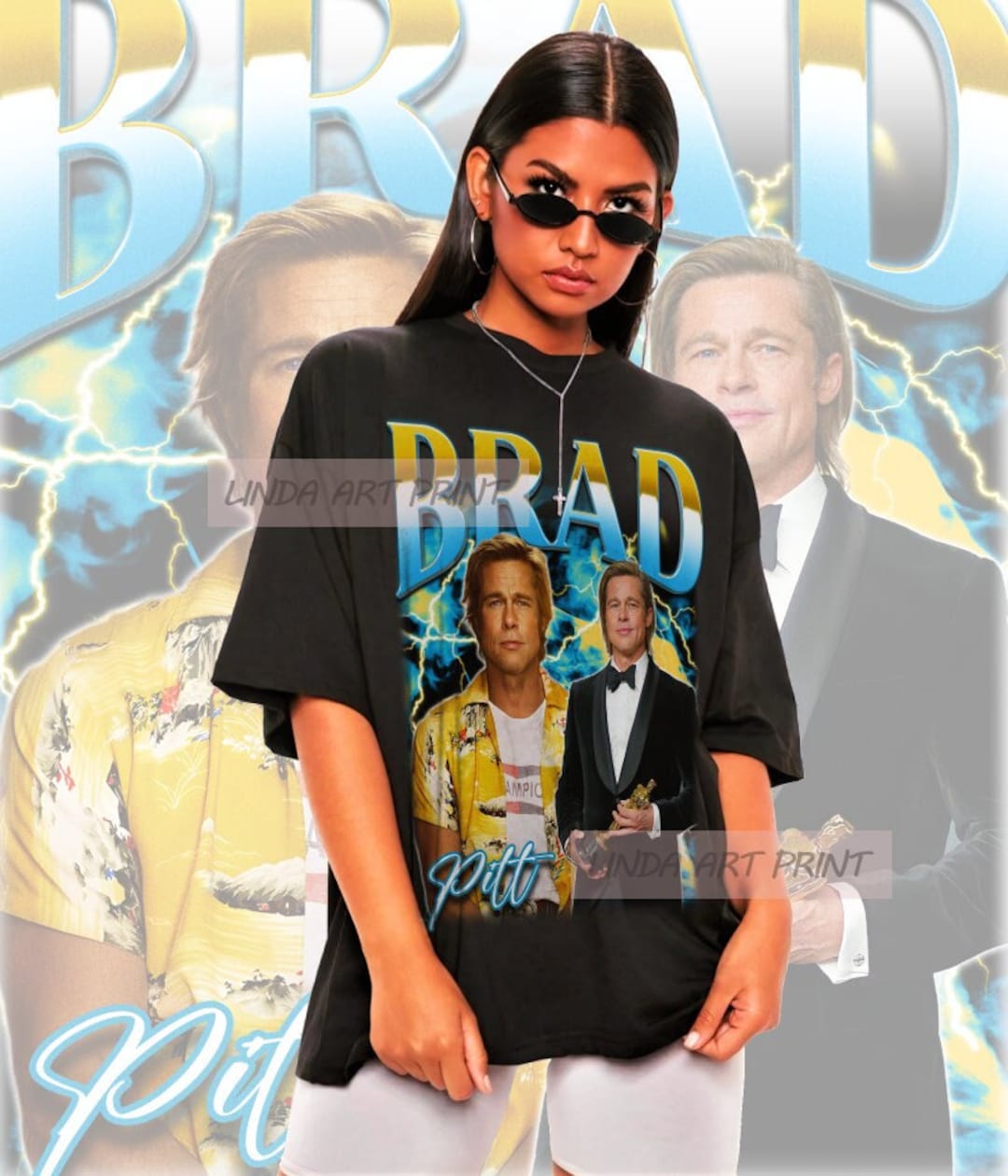 Retro Brad Pitt Shirt - Brad Pitt Sweatshirt,brad Pitt Sweater,brad ...