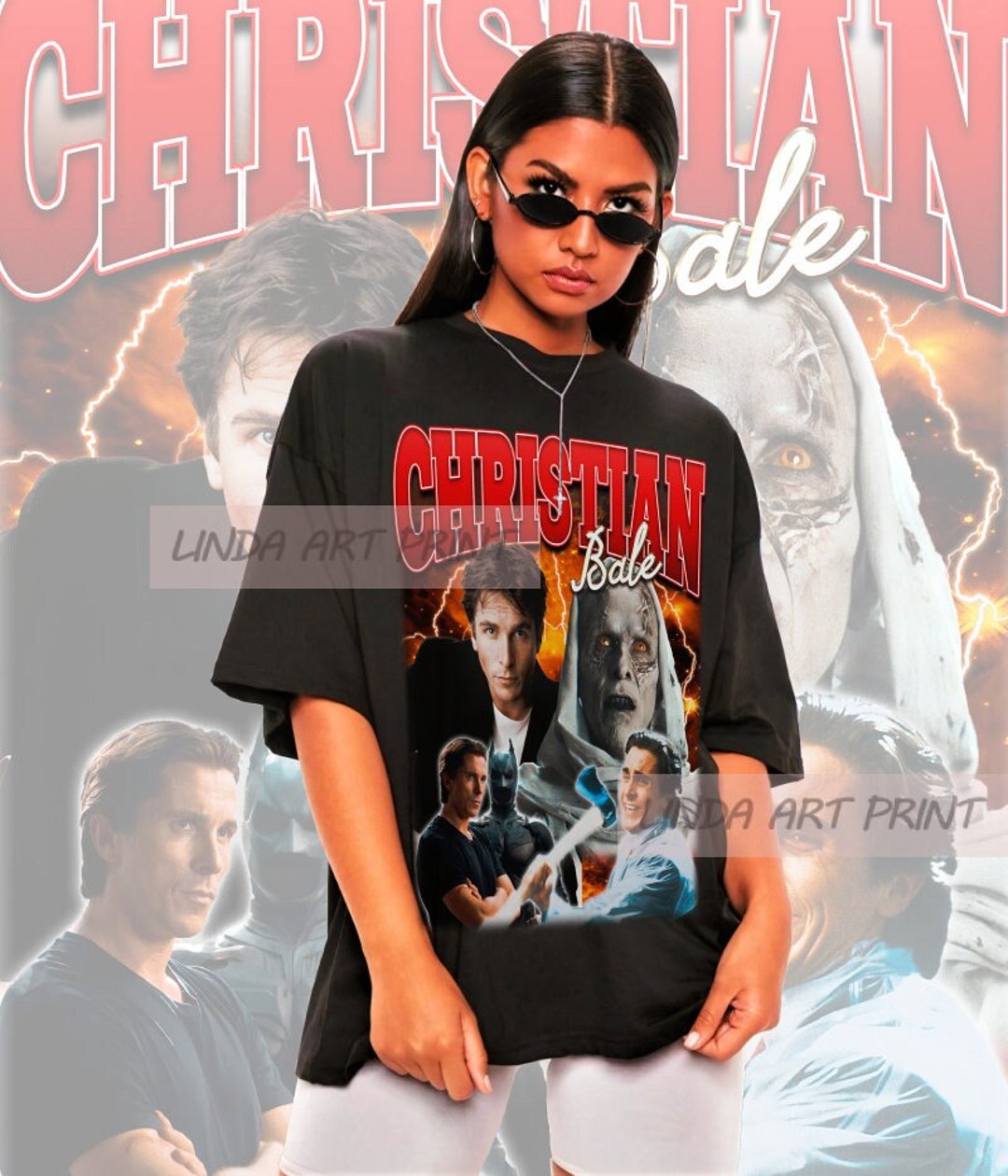 Retro Christian Bale Shirt - Christian Bale Tshirt,christian Bale ...