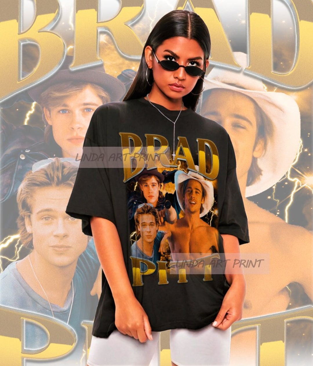 Retro Brad Pitt Shirt - Brad Pitt Sweatshirt,brad Pitt Sweater,brad ...