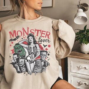 Retro Monster Lover Shirt - Monster Tshirt,halloween Monster Shirt ...