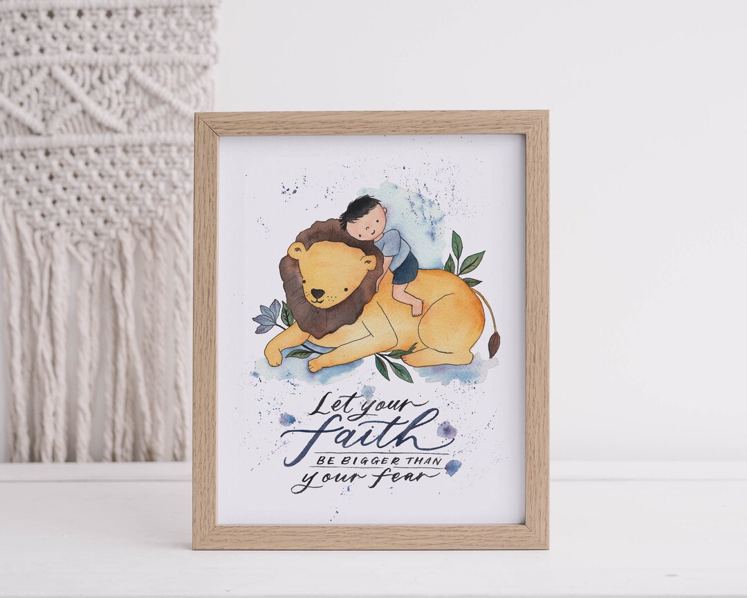 Faith Over Fear - English, Printable Poster A4 - Etsy