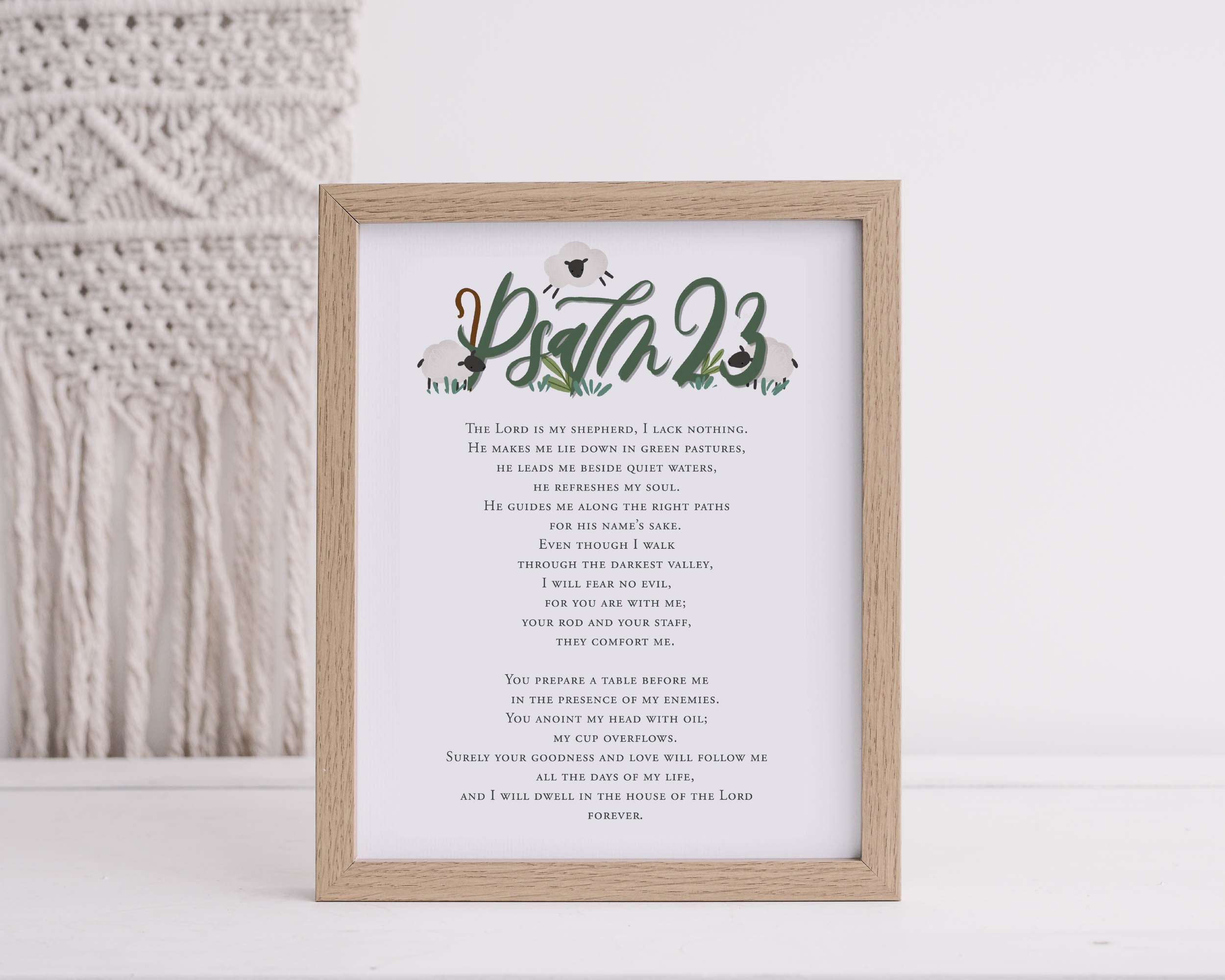Psalm 23- English, Printable Poster A4 - Etsy