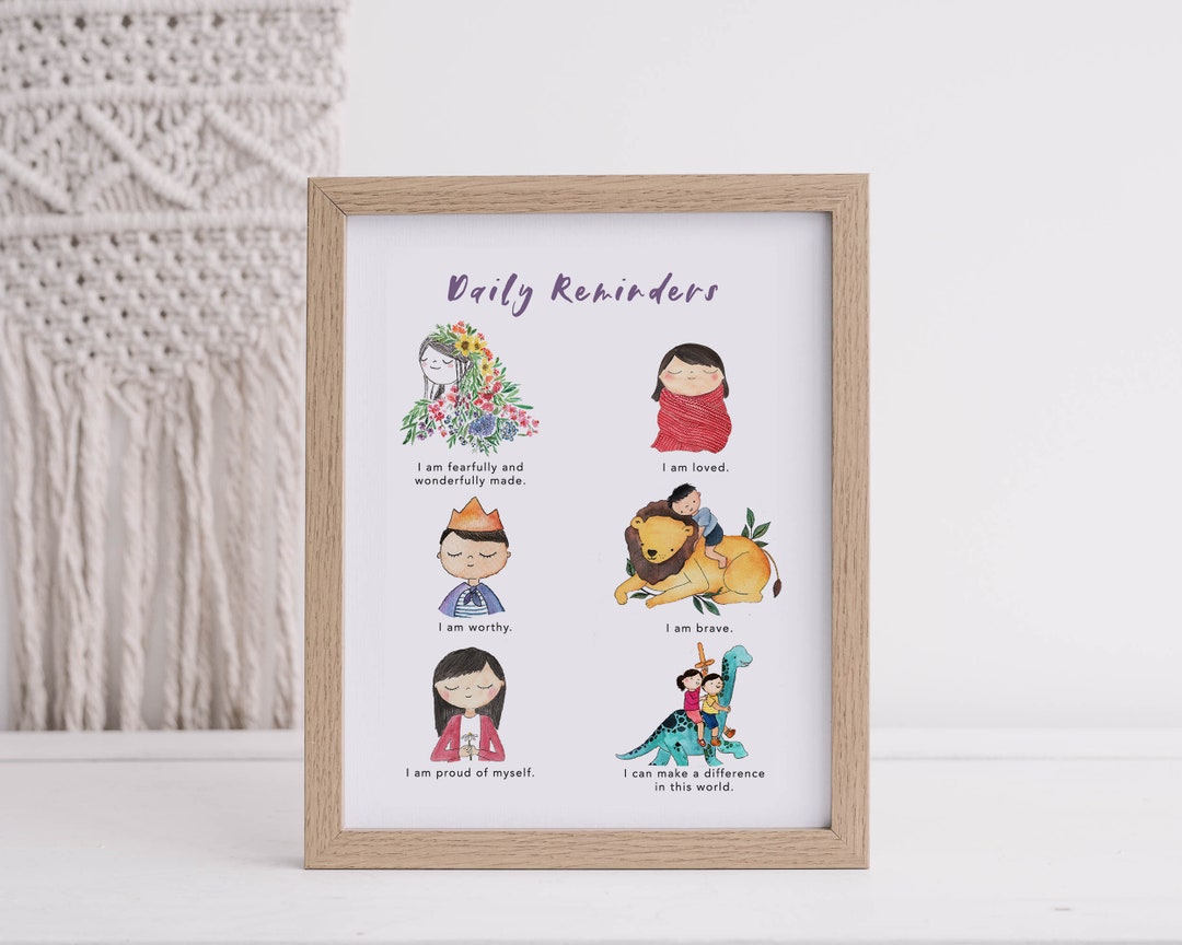 Daily Reminders - English, Printable Poster A4 - Etsy
