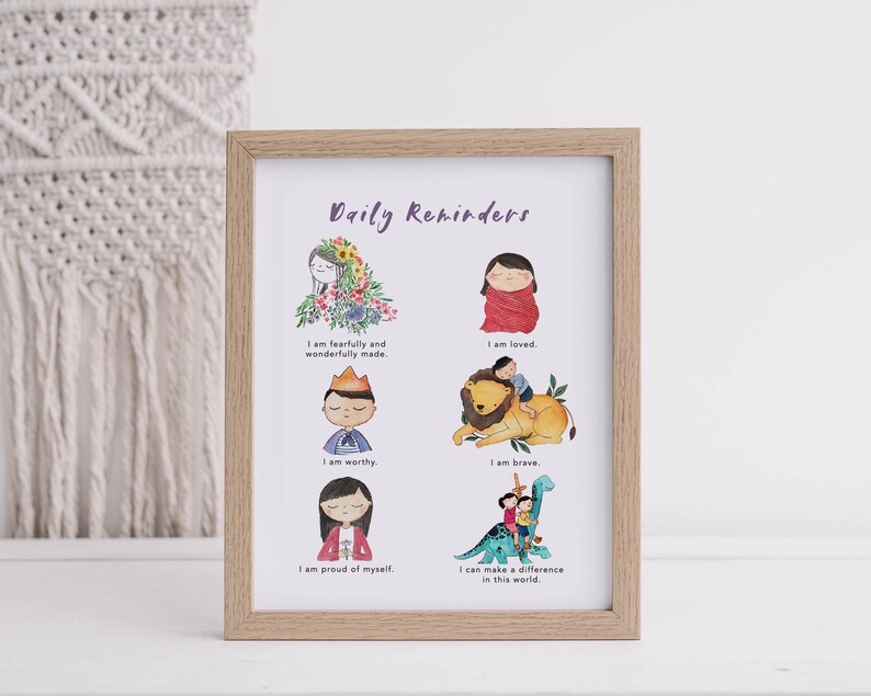 Daily Reminders - English, Printable Poster A4 - Etsy