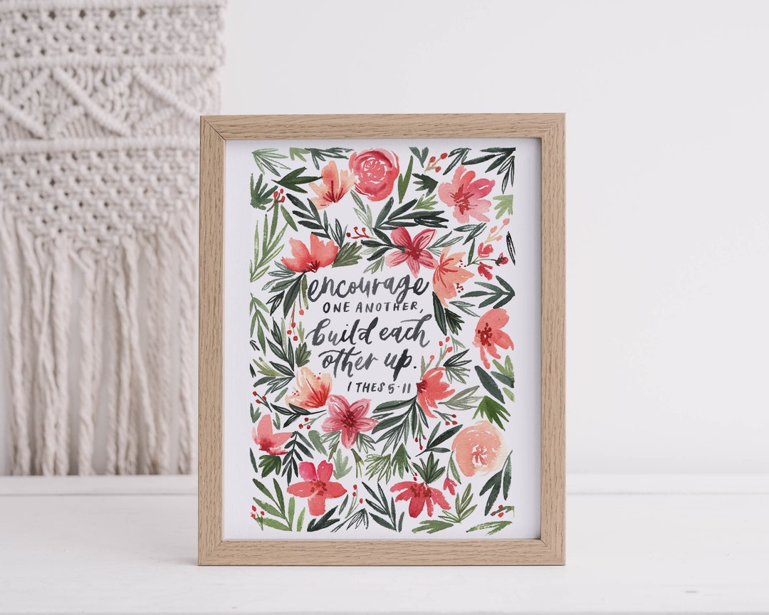 Encourage One Another - English, Printable Poster A4 - Etsy