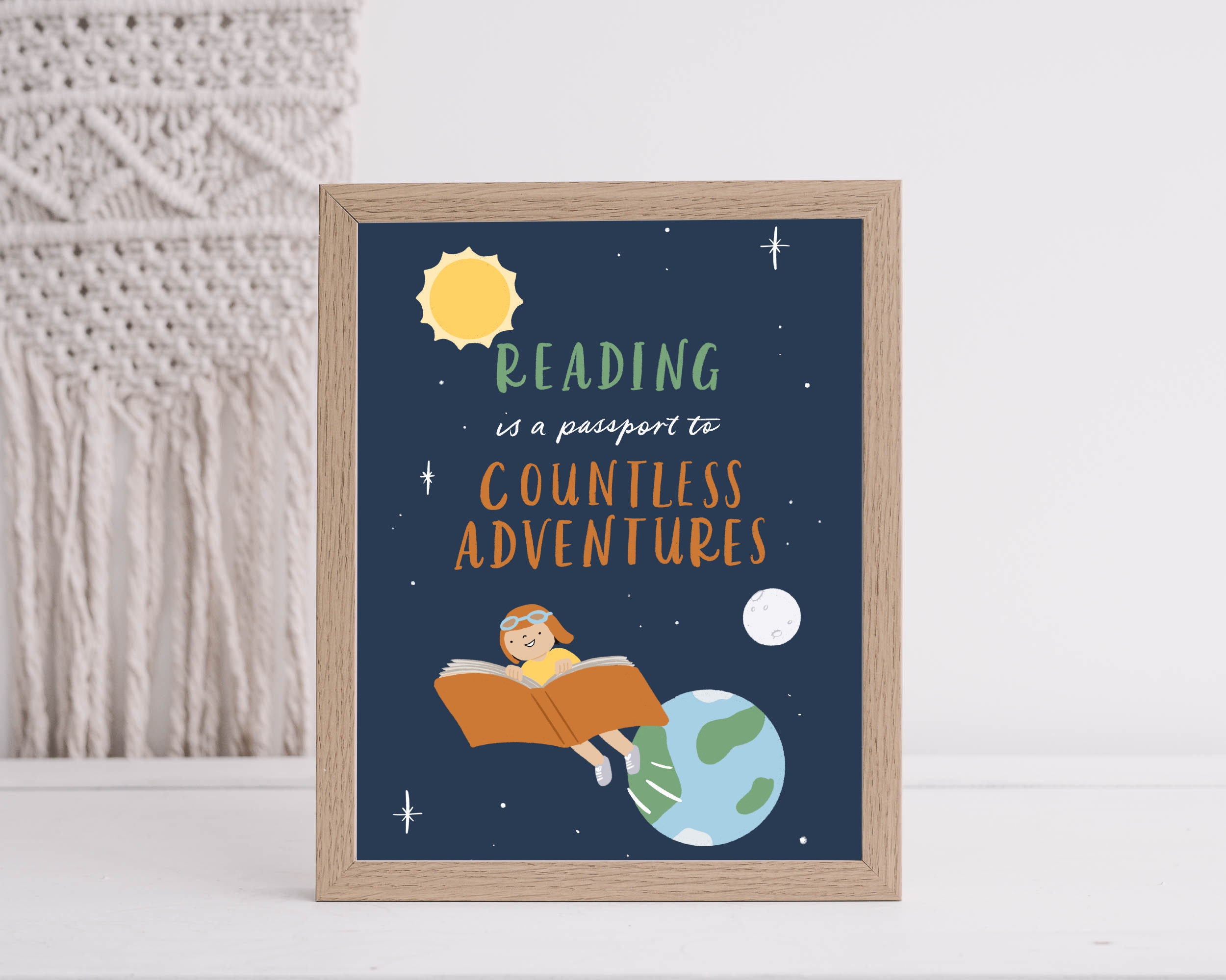 Reading is a Passport to Countless Adventures English, Printable Poster ...