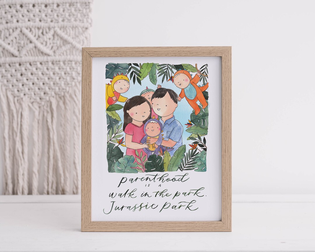 Parenthood is a Walk in the Park - English, Printable Poster A4 - Etsy