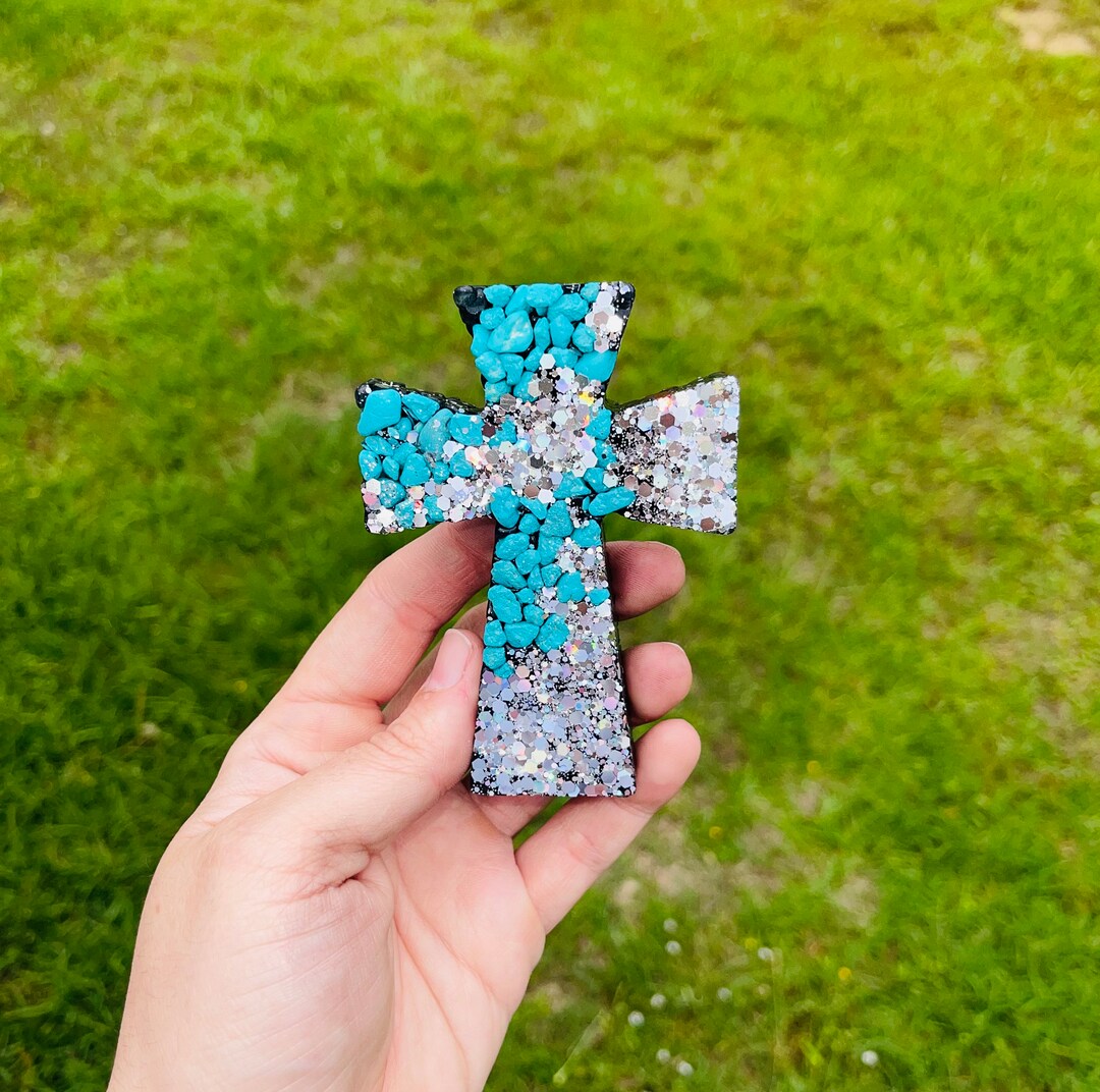 Car Freshie I Cross I Glitter I Stones - Etsy