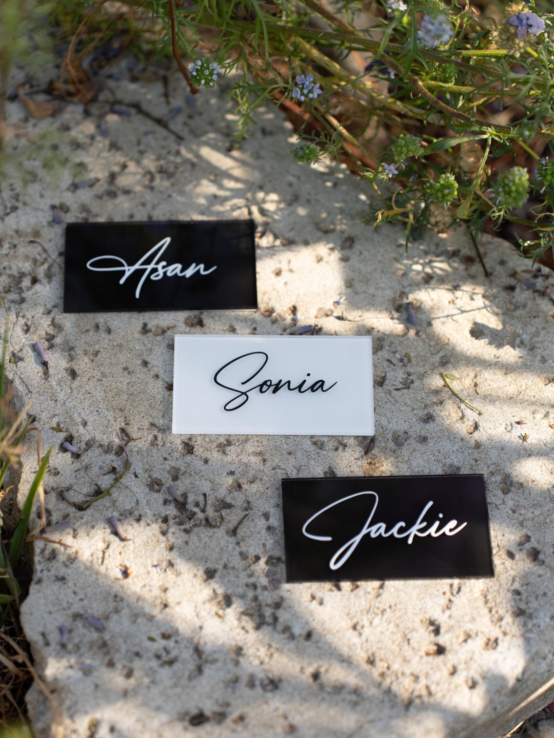 Place Cards, Acrylic Wedding Name Setting Cards 3.5x2 Inches, Custom ...