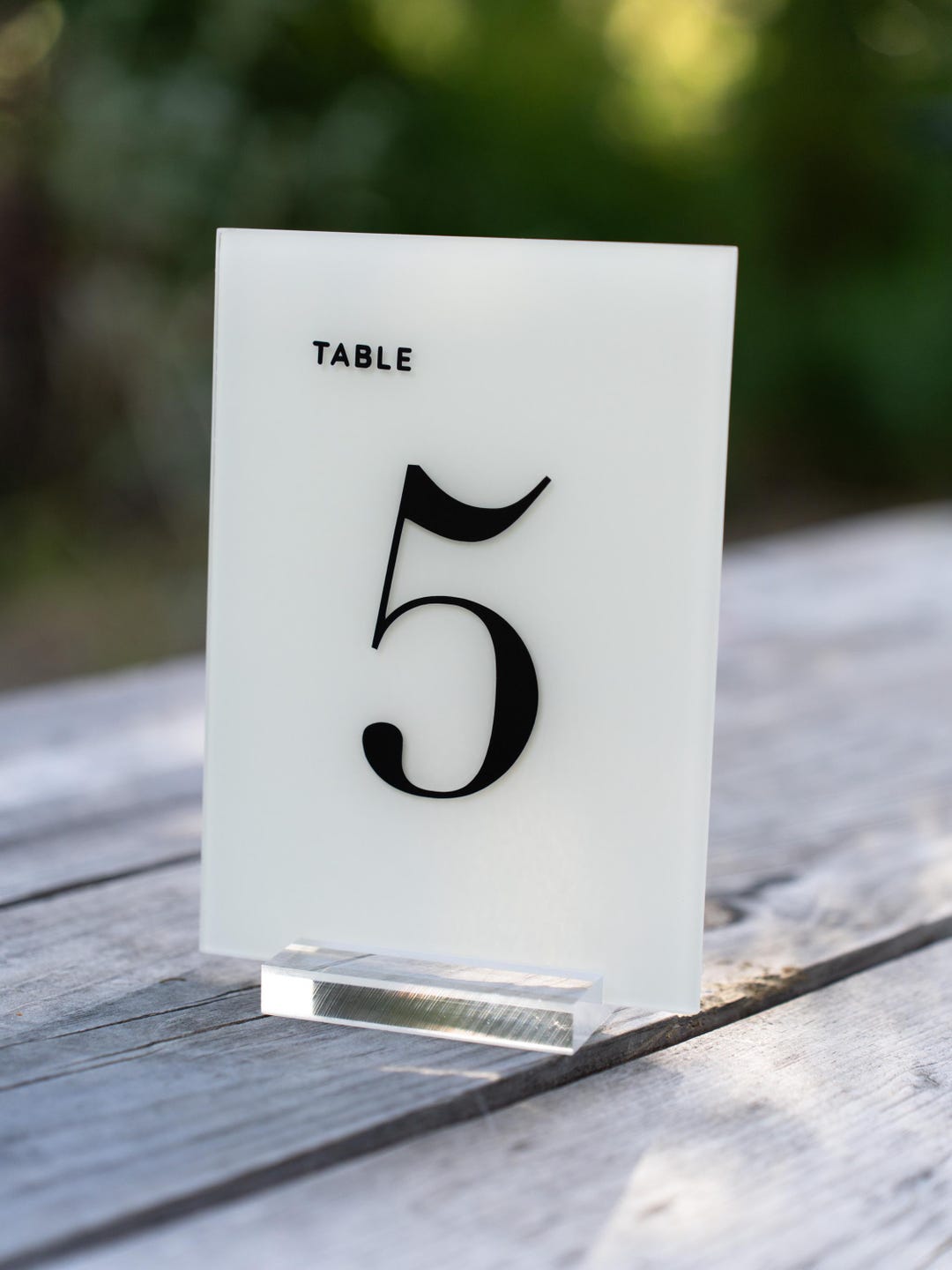 Table Numbers, Acrylic Wedding Table Number Sign 5x7 Inches, Custom ...