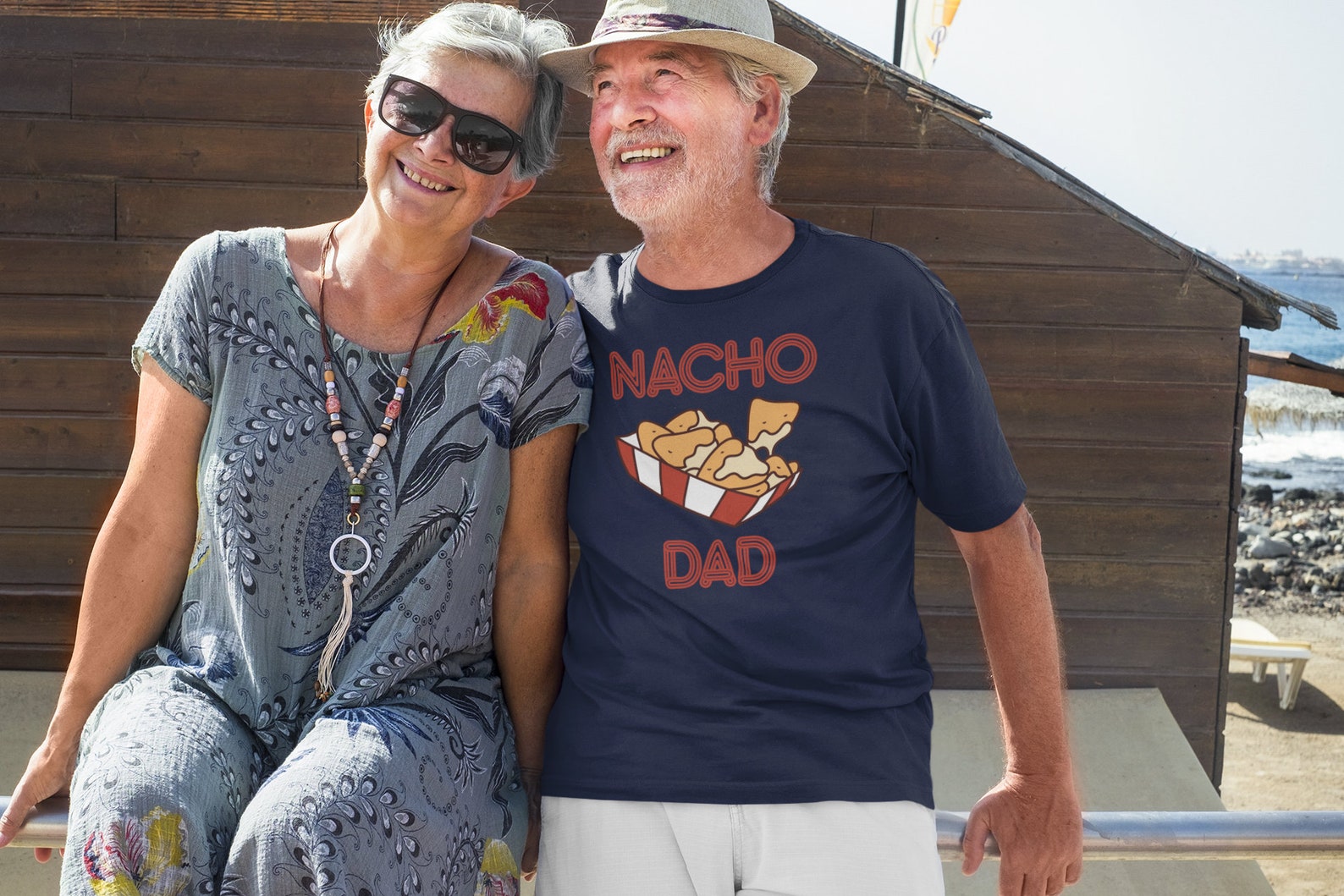 Dad Joke T-shirt Nacho Dad, Nachos Shirt, Funny Retro Style Tee Gift ...