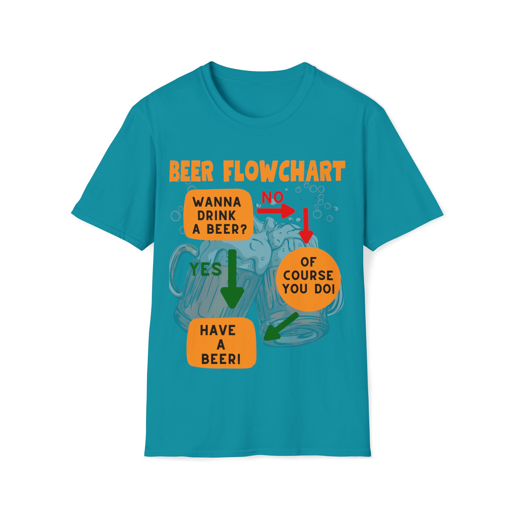 Funny Beer Flowchart Cotton T-shirt Beer Drinker Humor Shirt - Etsy