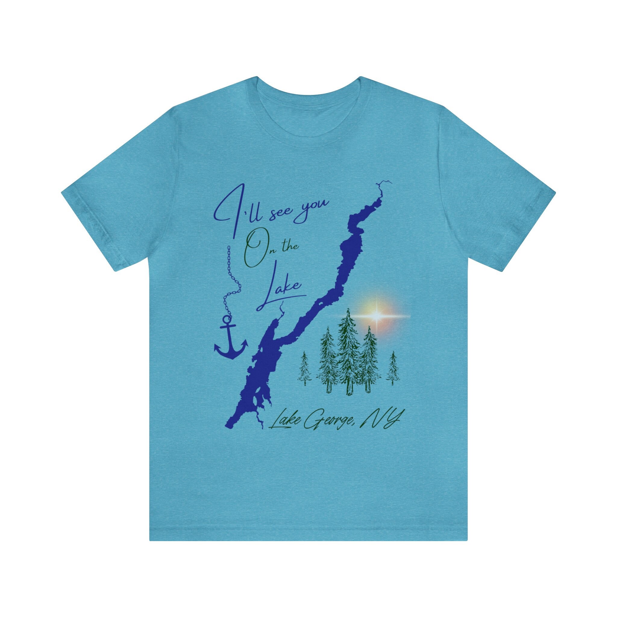 Lake George Camp Shirt, Lake Outline Shirt, Hiking Gift, Adirondack ...