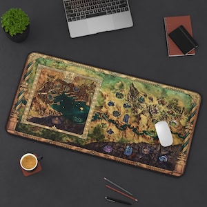 Baldur's Gate 3 Map Mousepad | BG3 World Map Desk Mat | Anime Desk Mat ...