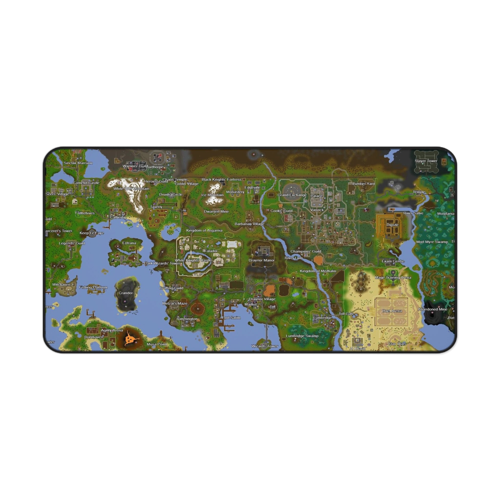 Custom Osrs World Map Desk Mat Runescape World Map Mouse Pad Anime Desk ...