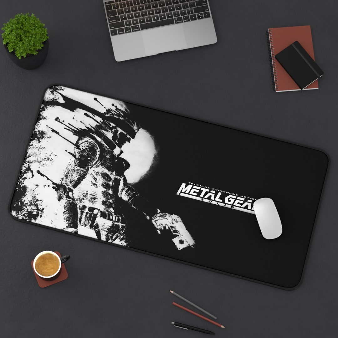 Snake Black and White Desk Mat | Metal Gear Solid Desk Mat | Anime Desk ...