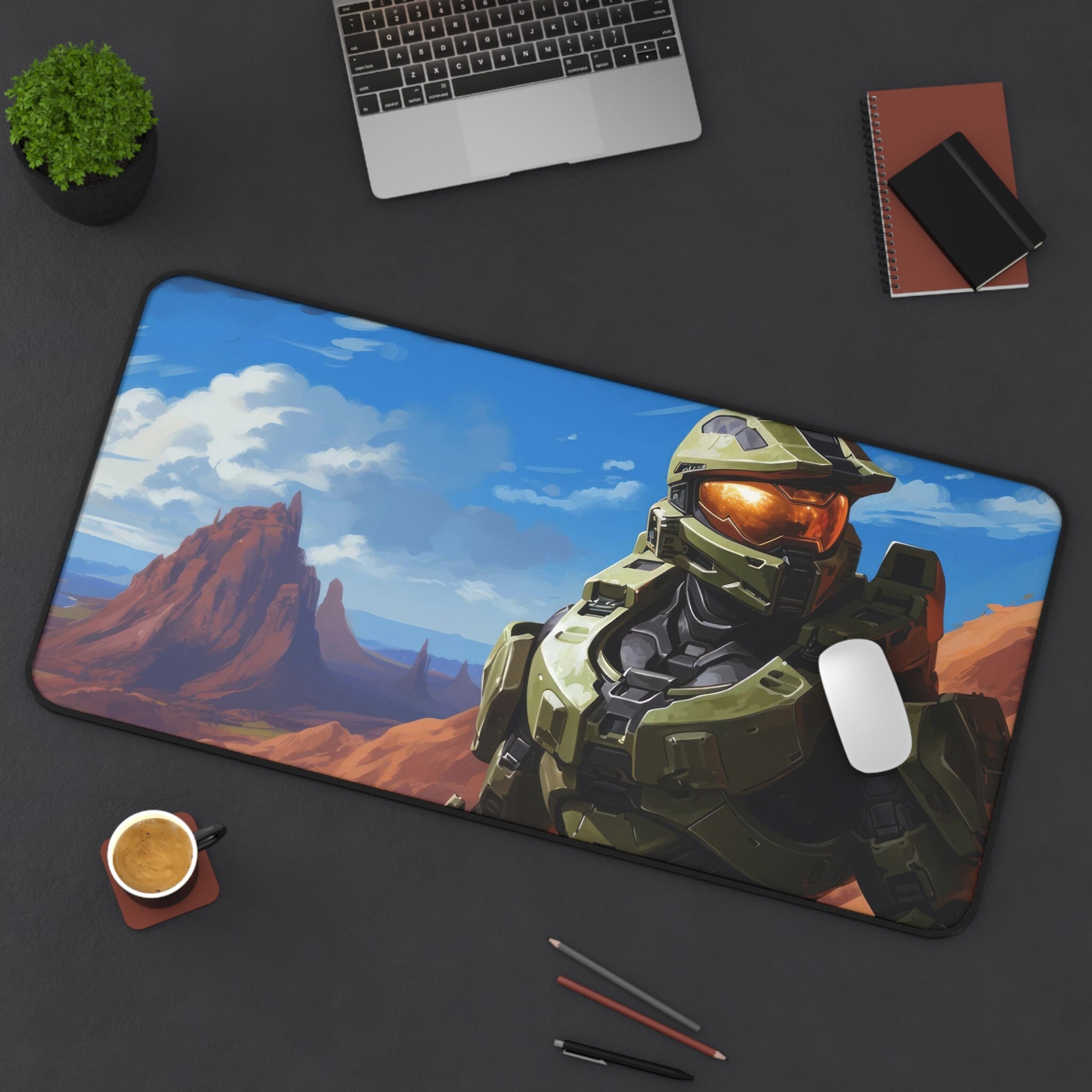 Master Chief Desk Mat Halo Infinite Desk Mat Anime Desk Mat Gift for ...