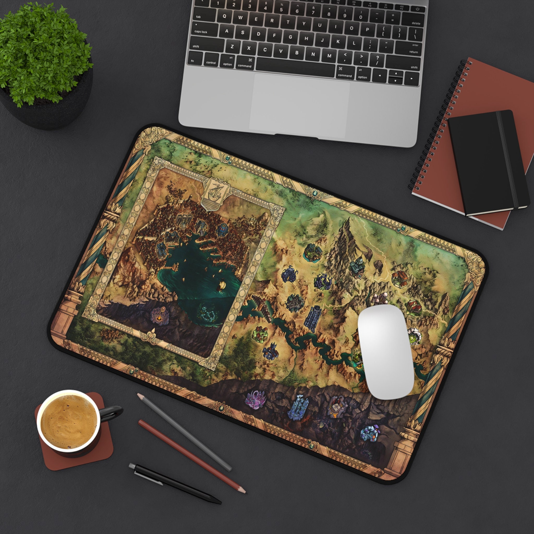 Baldur's Gate 3 Map Mousepad BG3 World Map Desk Mat Anime Desk Mat Gift ...