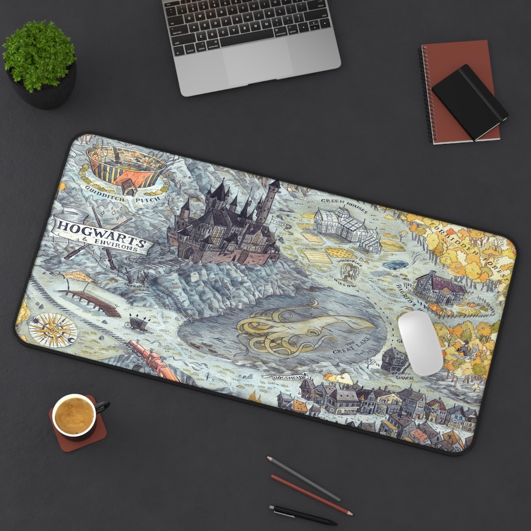 Hogwarts Map Mouse Pad Wizard Movie Desk Mat Gift for Gamer Anime Mouse ...