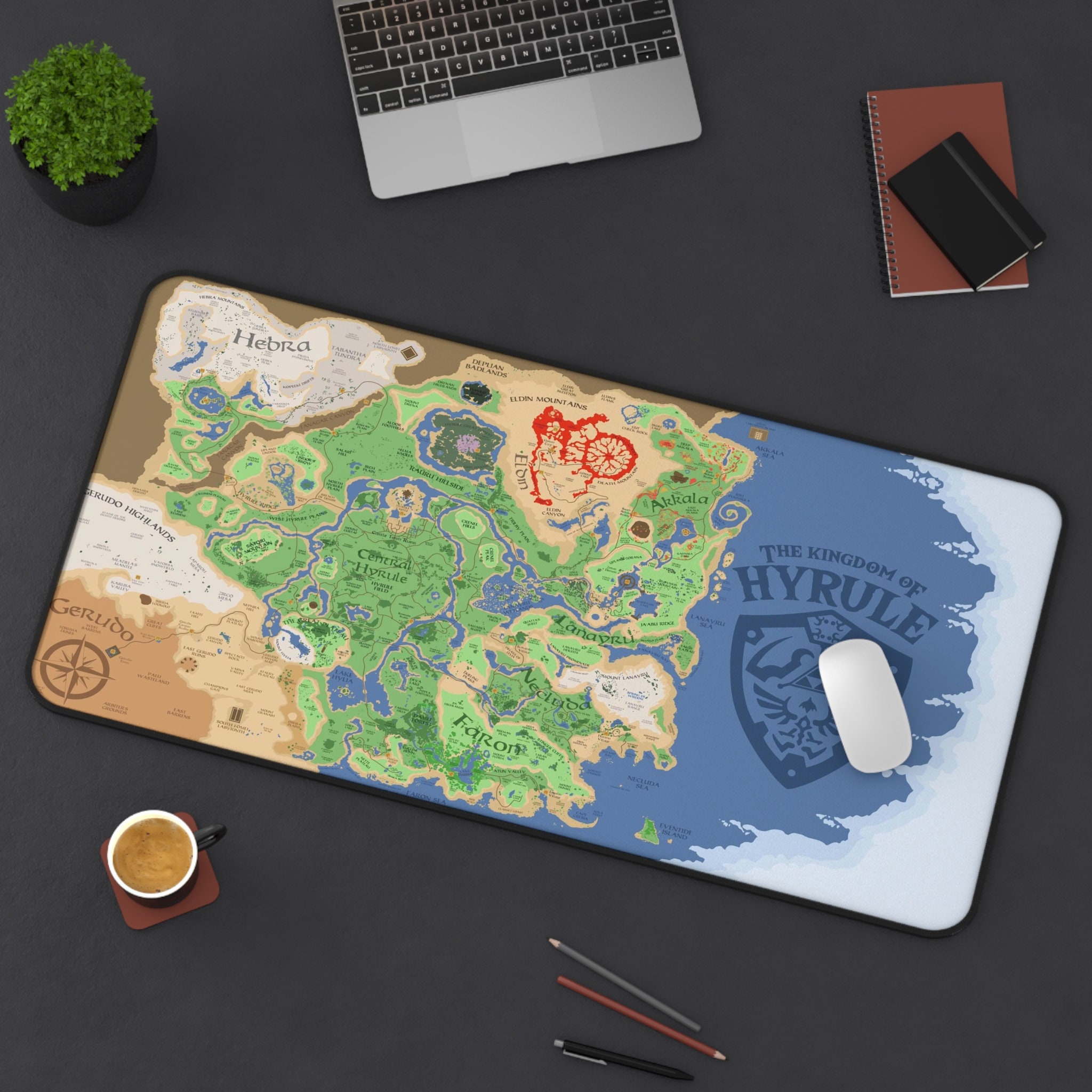 Legend of Zelda Mouse Pad Legend of Zelda Map Desk Mat Gaming Mouse Pad ...