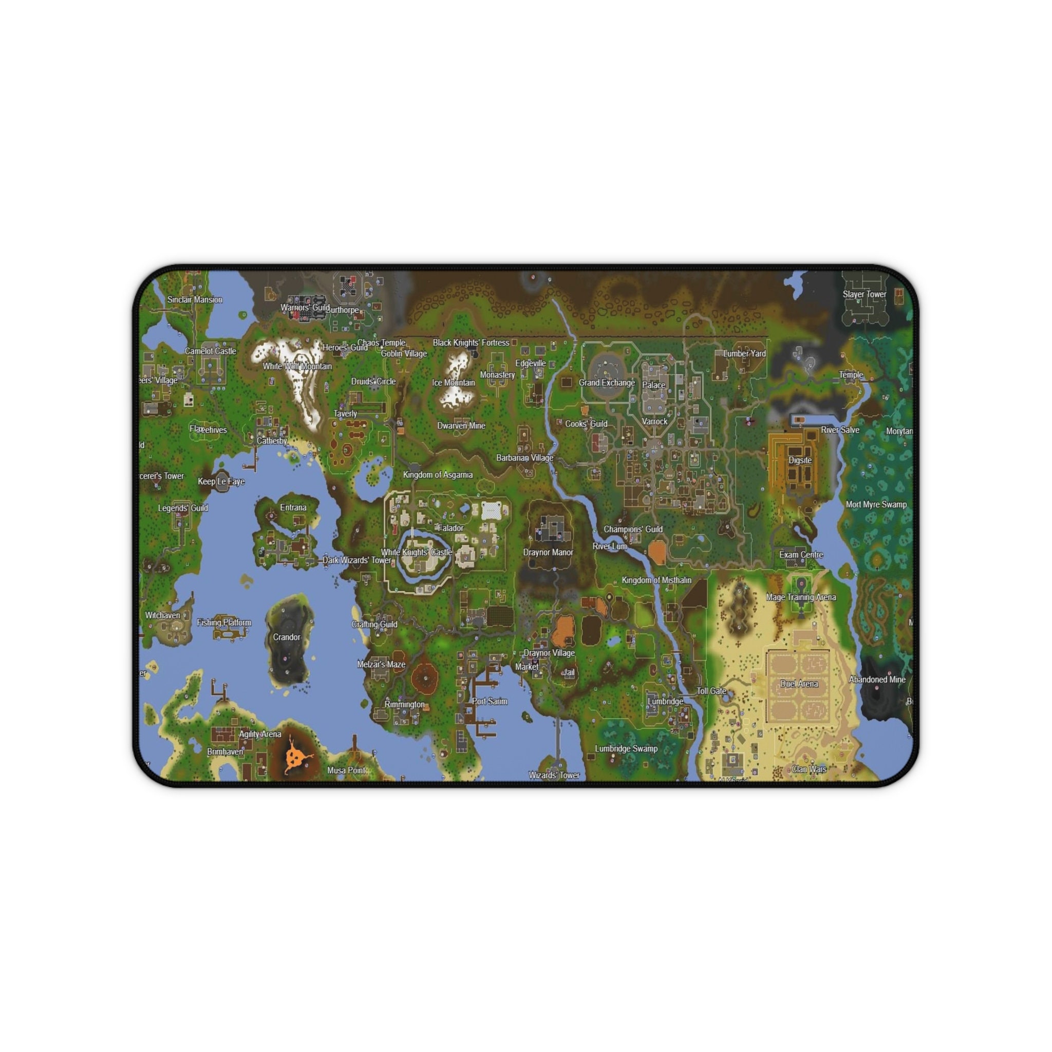 Custom Osrs World Map Desk Mat Runescape World Map Mouse Pad Anime Desk ...