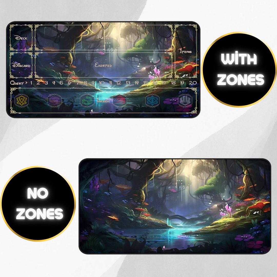 Lorcana Playmat With Zones Dark Forest Themed TCG Playmat - Etsy UK