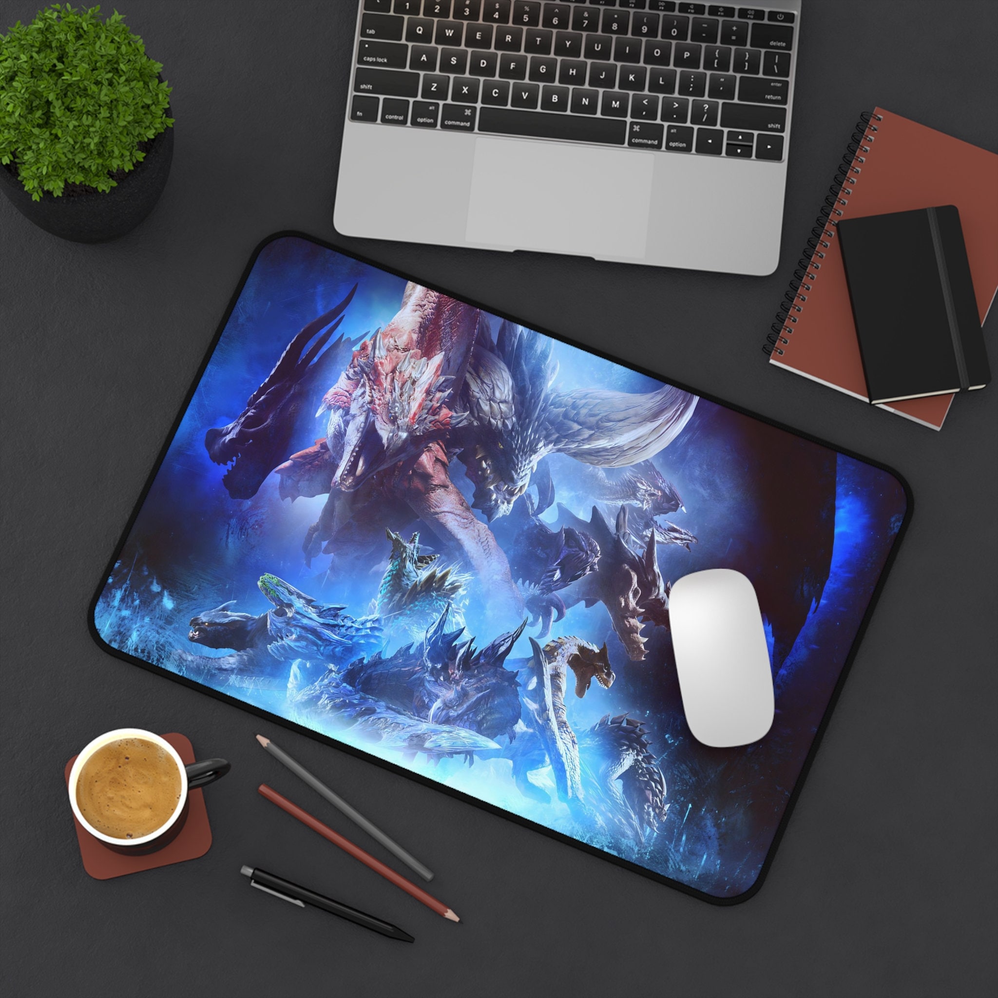 Monster Hunter World Mousepad 2 Anime Desk Mat Gift for Gamer Gaming ...