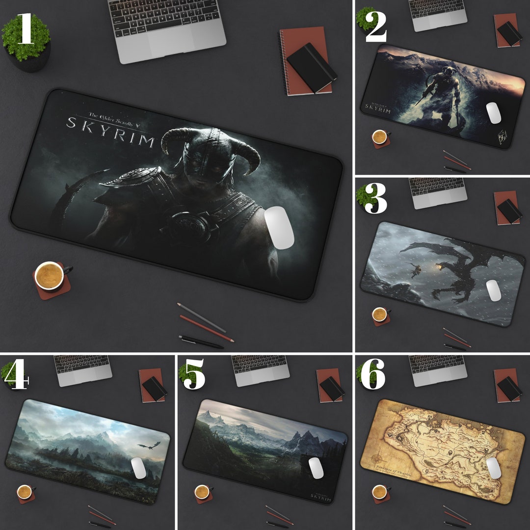 The Elder Scrolls V Skyrim Mouse Pad the Elder Scrolls Map Desk Mat ...