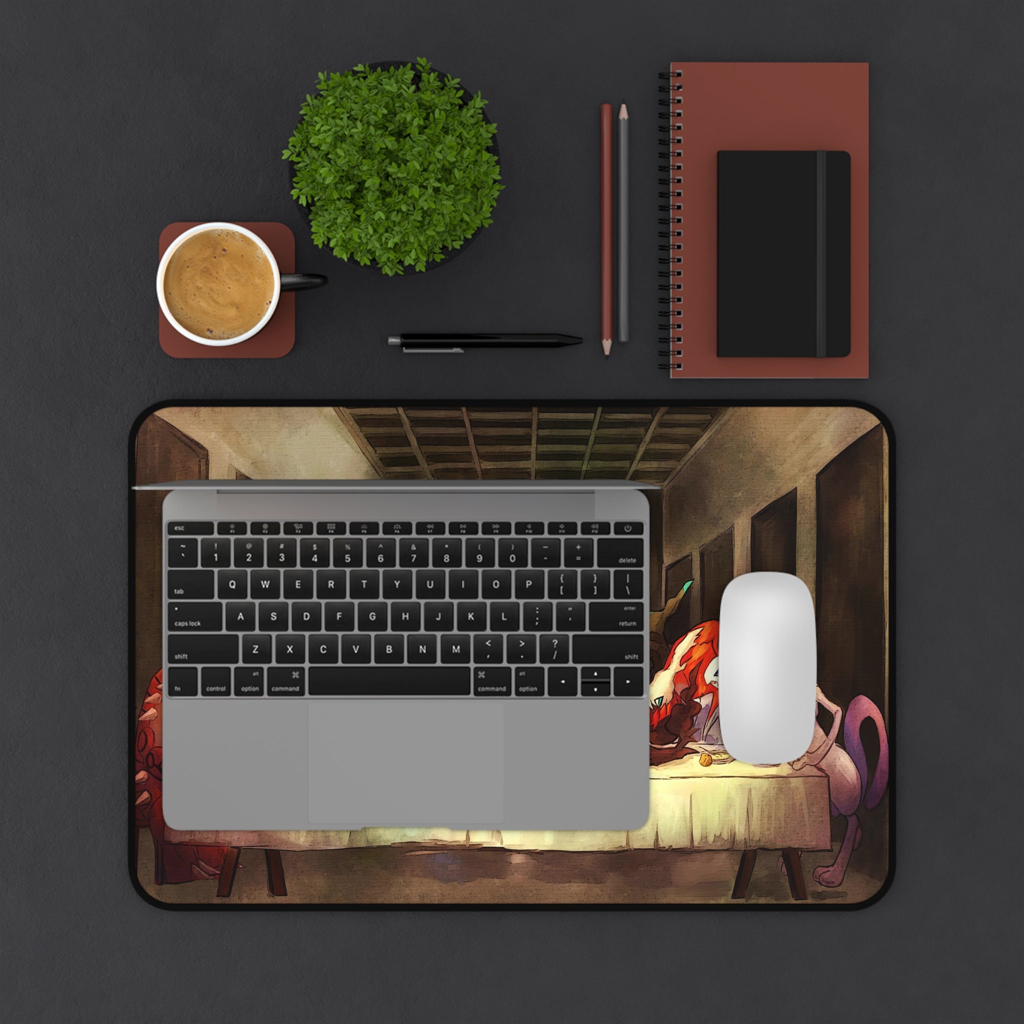 The Last Supper Pokemon Mousepad Pokemon Desk Mat Anime Desk Mat Gift ...