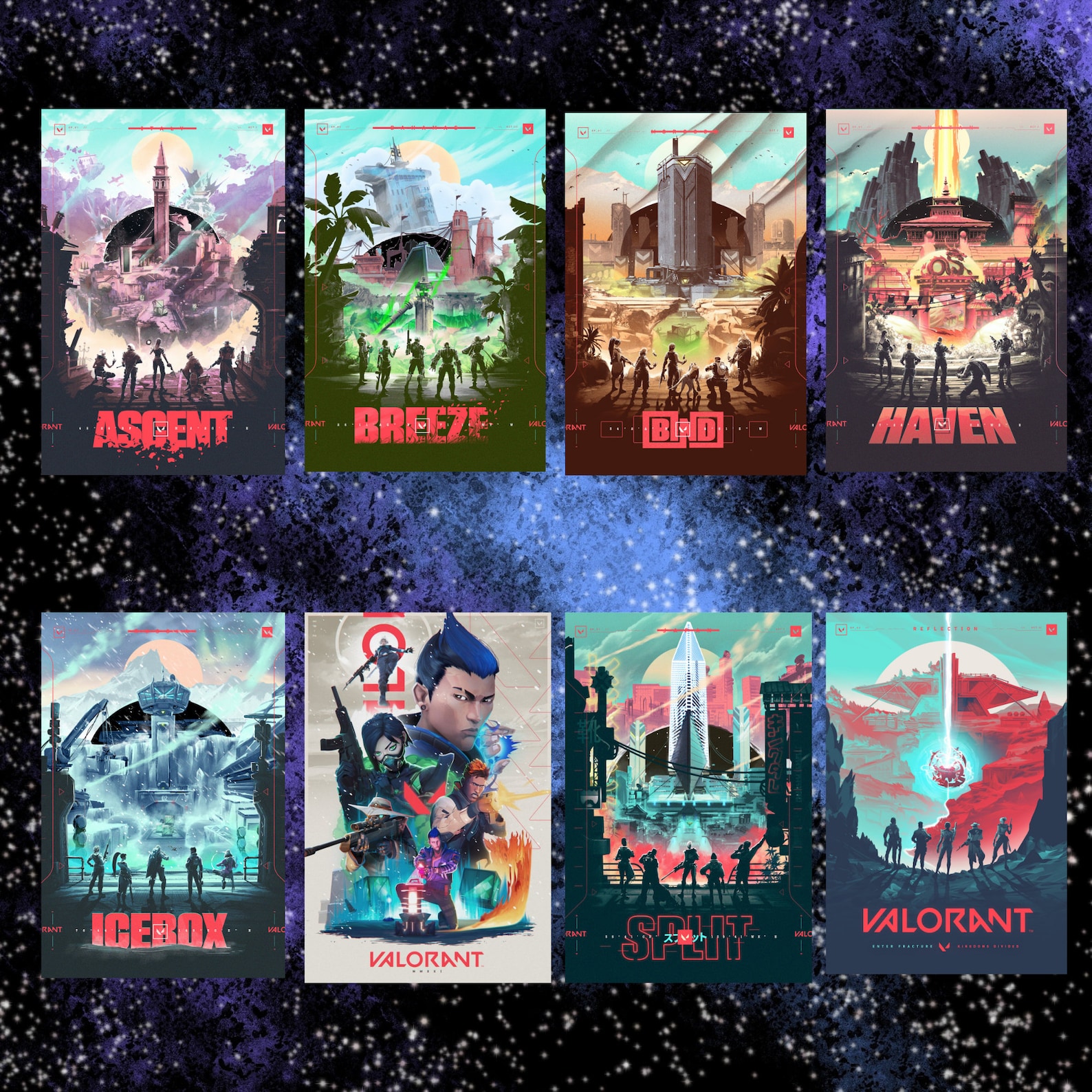 2023 Valorant Maps Poster Reyna Jett Valorant Gaming - Etsy