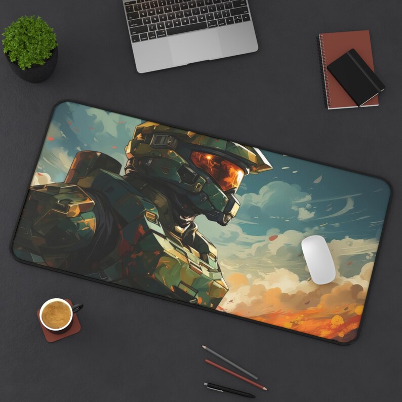 Master Chief Desk Mat Halo Infinite Desk Mat Anime Desk Mat Gift for ...