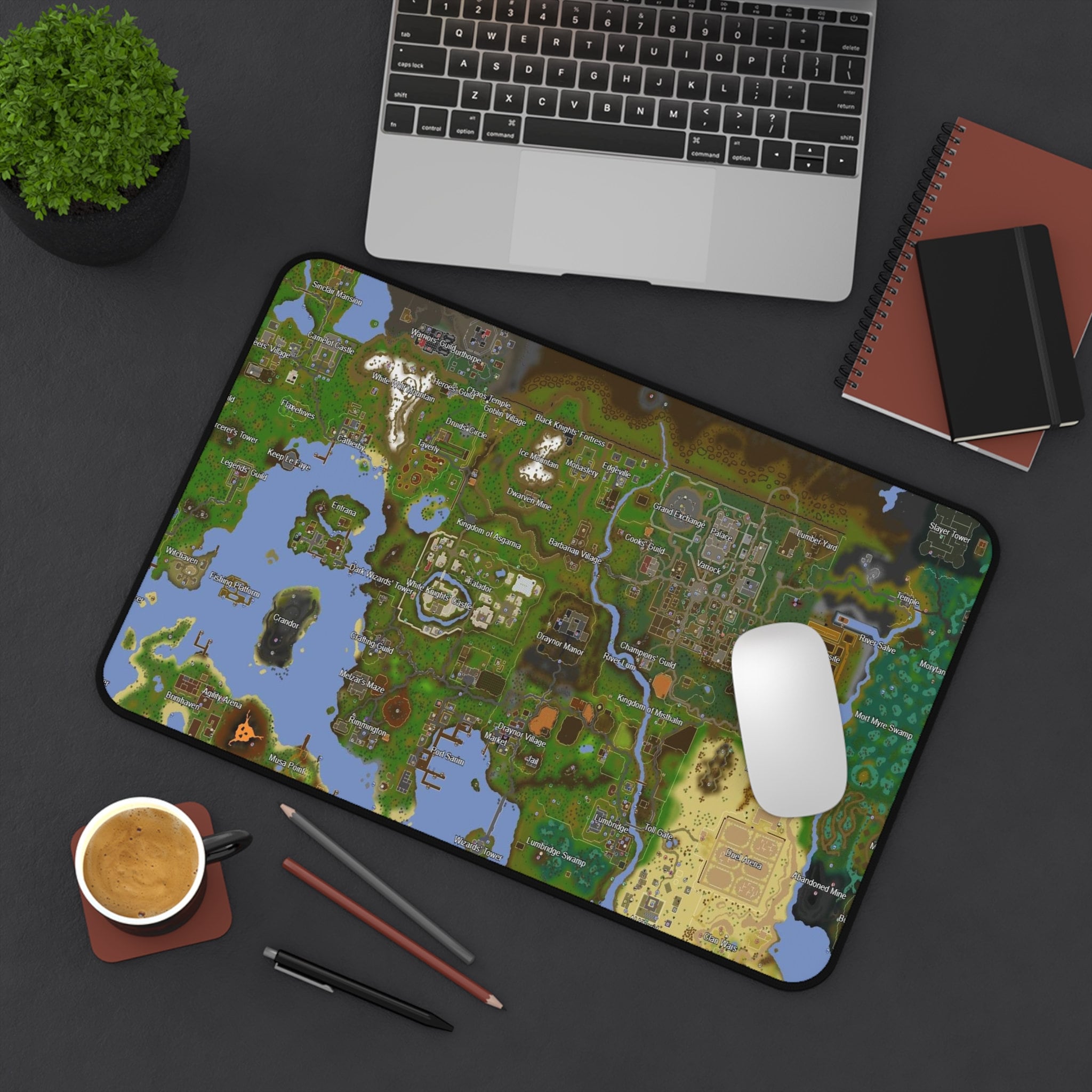 Custom Osrs World Map Desk Mat Runescape World Map Mouse Pad Anime Desk ...