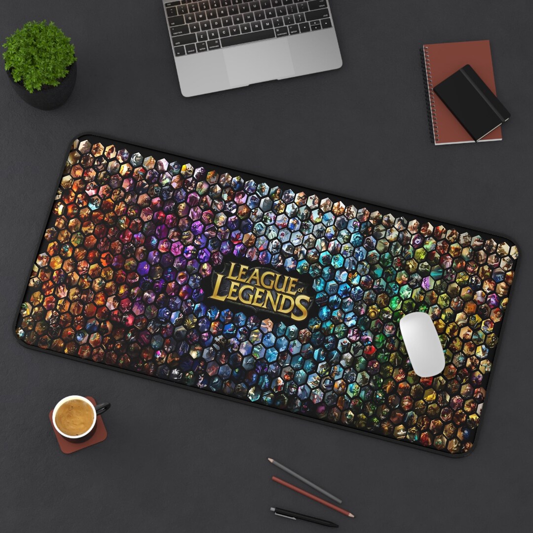 League of Legends All Characters Mousepad | Lol Desk Mat | Jinx Desk ...