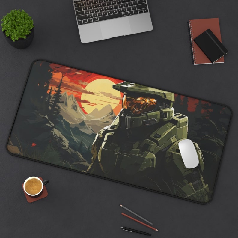 Master Chief Desk Mat Halo Infinite Desk Mat Anime Desk Mat Gift for ...