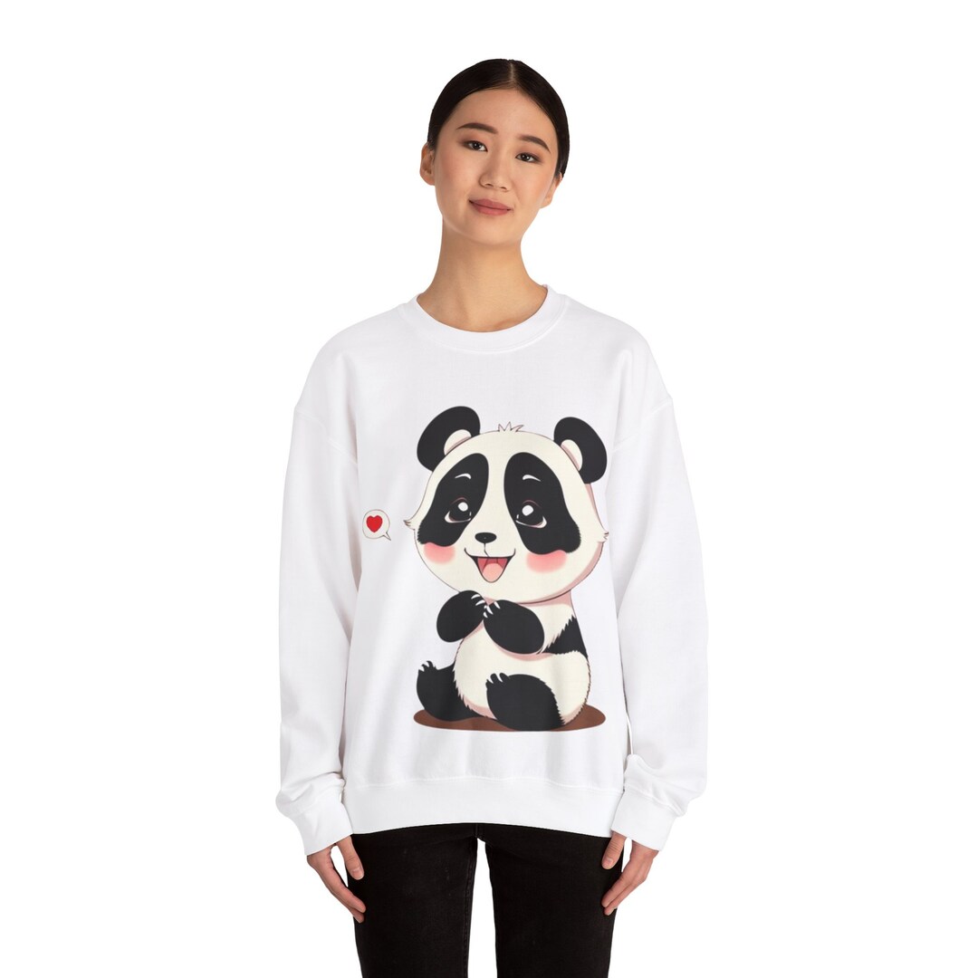 Unisex Sweatshirt With Cute Panda - Etsy