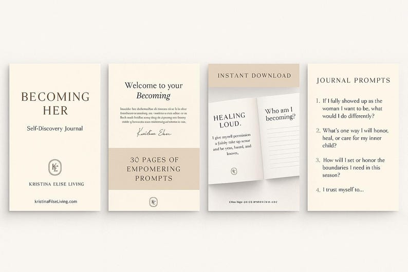 Becoming Her Journal | Self-discovery Workbook for Women | Healing ...