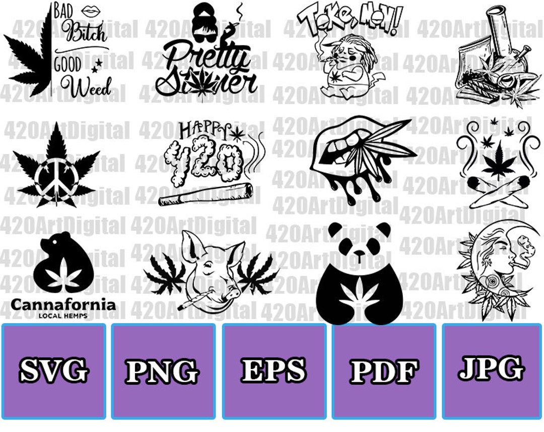 Weed Svg Weed Vector Weed Cutfile Weed Clipart Weed - Etsy Ireland