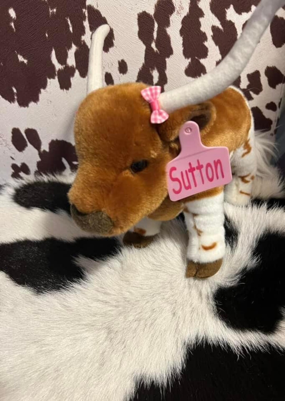 Personalized Longhorn Cow Stuffed With Hairbows - Etsy