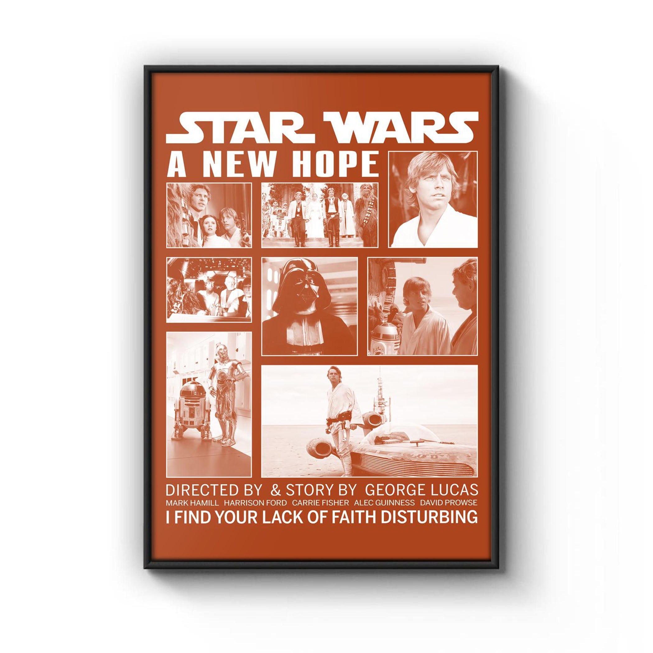 Star Wars A New Hope Movie Poster Digital Prints, Vintage Movie Wall ...
