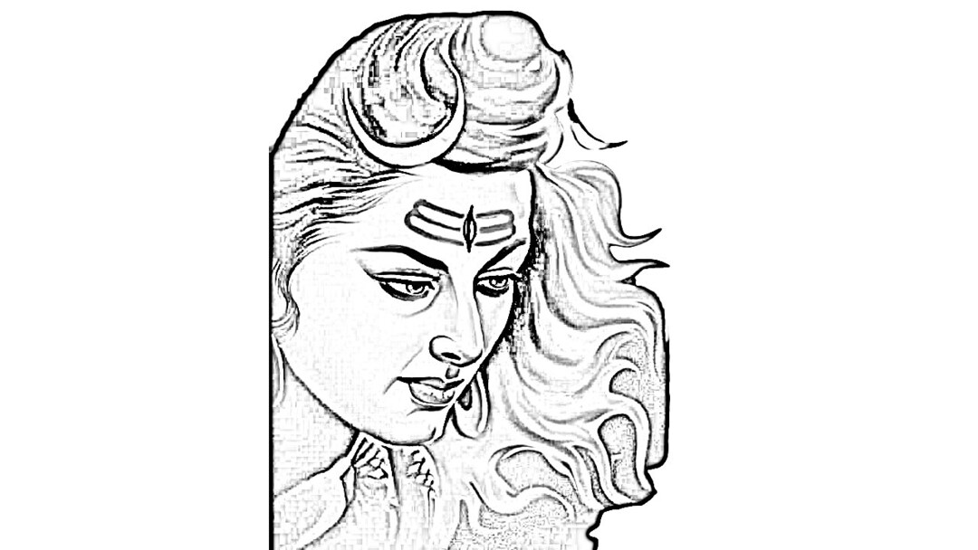 Lord Mahadev Coloring Page Coloring Pages Digital Art - Etsy