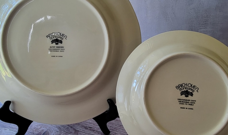 Aunt Rhody Brick Oven Stoneware Dinnerware 5-piece Set - Etsy