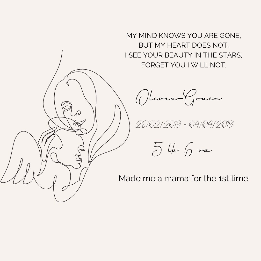 Baby Loss Remembrance Graphics DIGITAL DOWNLOAD, Minimalistic Line Art ...