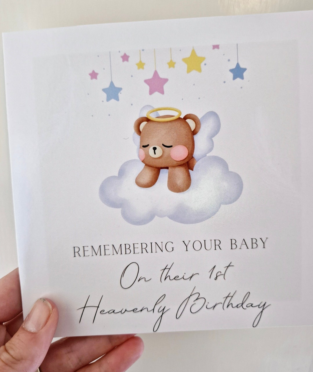 First Heavenly Birthday, Angel Baby, Happy Heavenly Birthday Card ...